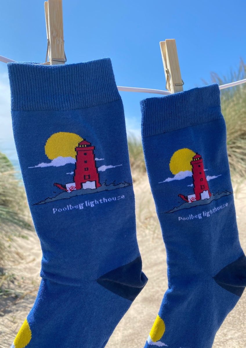 Poolbeg Lighthouse-Organic cotton socks – Due South Clothing
